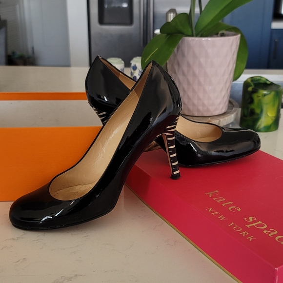 kate spade | Shoes | Kate Spade Karolina Black Heels In Patent Leather ...